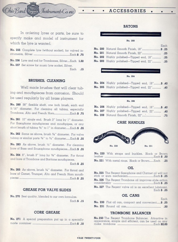 Ohio Band Instrument Co. catalog – Contempora Corner